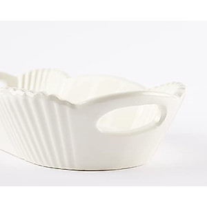 Mud Pie Blessings Bread Bowl and Towel Set, White, Small