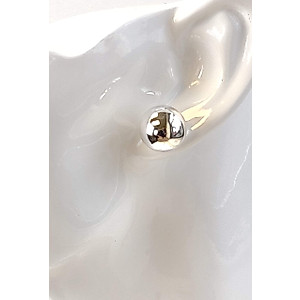 LaTisoro Sterling Silver Ball Stud Earrings in 14mm 100% Hypoallergenic Earrings