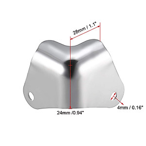 uxcell Metal Box Corner Protectors Edge Guard Protector 28 X 28 X 24mm 4pcs