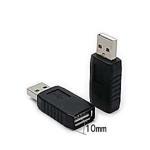 rgzhihuifz 2 Pack USB 2.0 AF/AM Adapter Type A Female to USB A Male Adapter Connector Converter Plug
