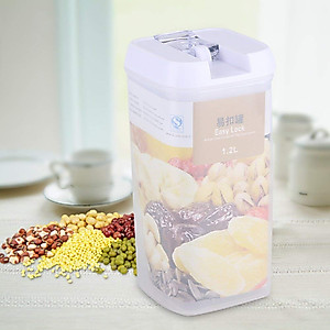 Food storage containers with lids airtight, Plastic Cereal Container Cereal Dispensers for Kitchen Organization and Storage(L)