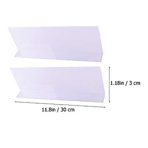 Baluue Acrylic Shelves 10pcs Goods Shelf Dividers Clapboards Acrylic Clear Closet Separators Organizer for Home Wardrobe Cabinet Pantry Store Showroom Office Shelving Divider Clear Shelf Divider