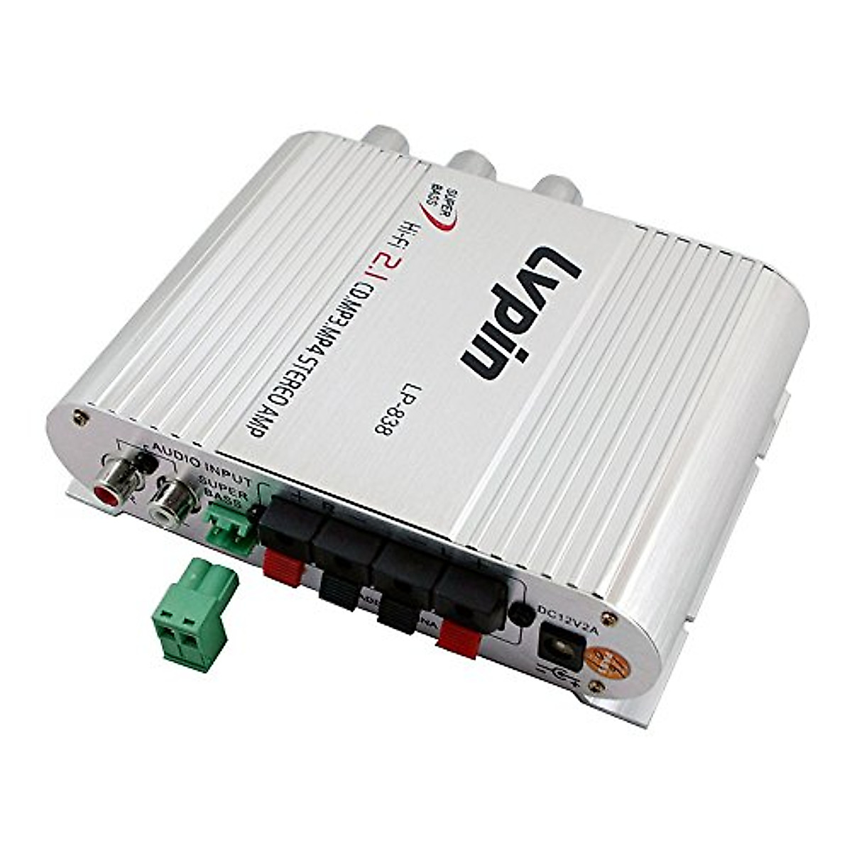 CBK Mini Hi-Fi Stereo Amplifier Amp Radio MP3 with Adapter for Car Bus Motorcycle Home 200W 12V