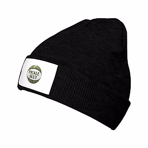 Pickle Slut Logo 1 Knitted Hat Woolen Hat Warm Fashion Outdoors Sknitted Hat Unisex Black