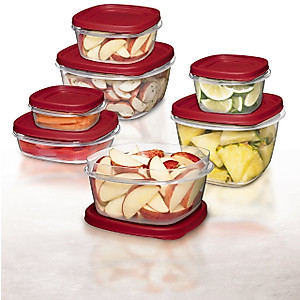 Rubbermaid Easy Find Lids Food Storage Container, 1.25 Cup, Racer Red