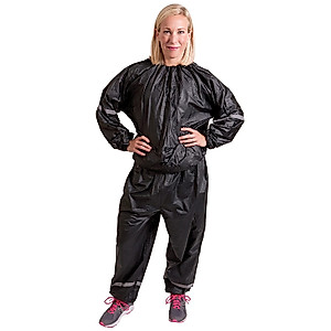 GoFit Black Vinyl Sweat Suit, Large/XL (GF-TTS-L/XL) (GOFGFTTSLXL)