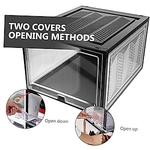 GATHINESS 2pcs Boxes Box stackable Shoe Storage foldable shoes container Sneaker Storage Organizer For Cabinets Storage Box shoe large Showcase superimposed thicken sneaker box -