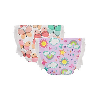 The Honest Company Clean Conscious Diapers | Plant-Based, Sustainable | Sky's the Limit + Wingin It | Super Club Box, Size 6 (35+ lbs), 88 Count