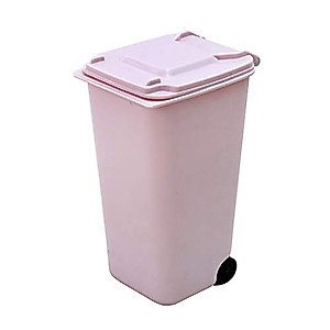 FORUU Mini Plastic Trash Can,Storage Bin Desktop Organizer,Pen Pencil Holder,Portable Household Trash Can,Debris Sorting Trash,Waste Basket,Small Trash Can,Best for Home Office Kitchen