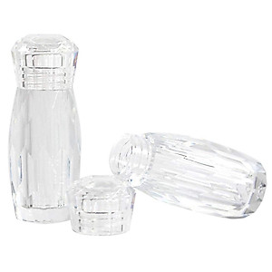 6 Pcs 5ml Clear Acrylic Nail Crystals Bottles Empty Refillable Micro Rhinestones Pixie Beads Bottle Containers for Nail Powder, Glass Caviar Beads, Facial Cream