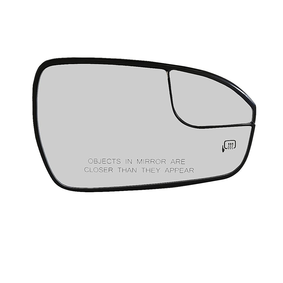 KYYET Right Passenger Side Power Heated Convex Mirror Glass Compatible with 2013-2020 Fusion w/Rear Plate- Replace DS7Z17K707A
