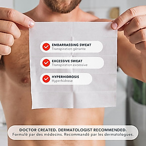 SweatBlock Antiperspirant Body Wipes | Clinical Strength | All-Day Sweat Protection for Body, Hands, Feet & Underarms | Hyperhidrosis Treatment for Men & Women | XL, Unscented, 10-Pack