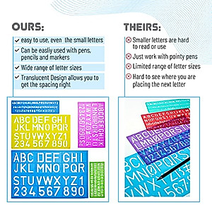 Mr. Pen Letters and Numbers Alphabet Templates, Letter Stencils, Pack of 5