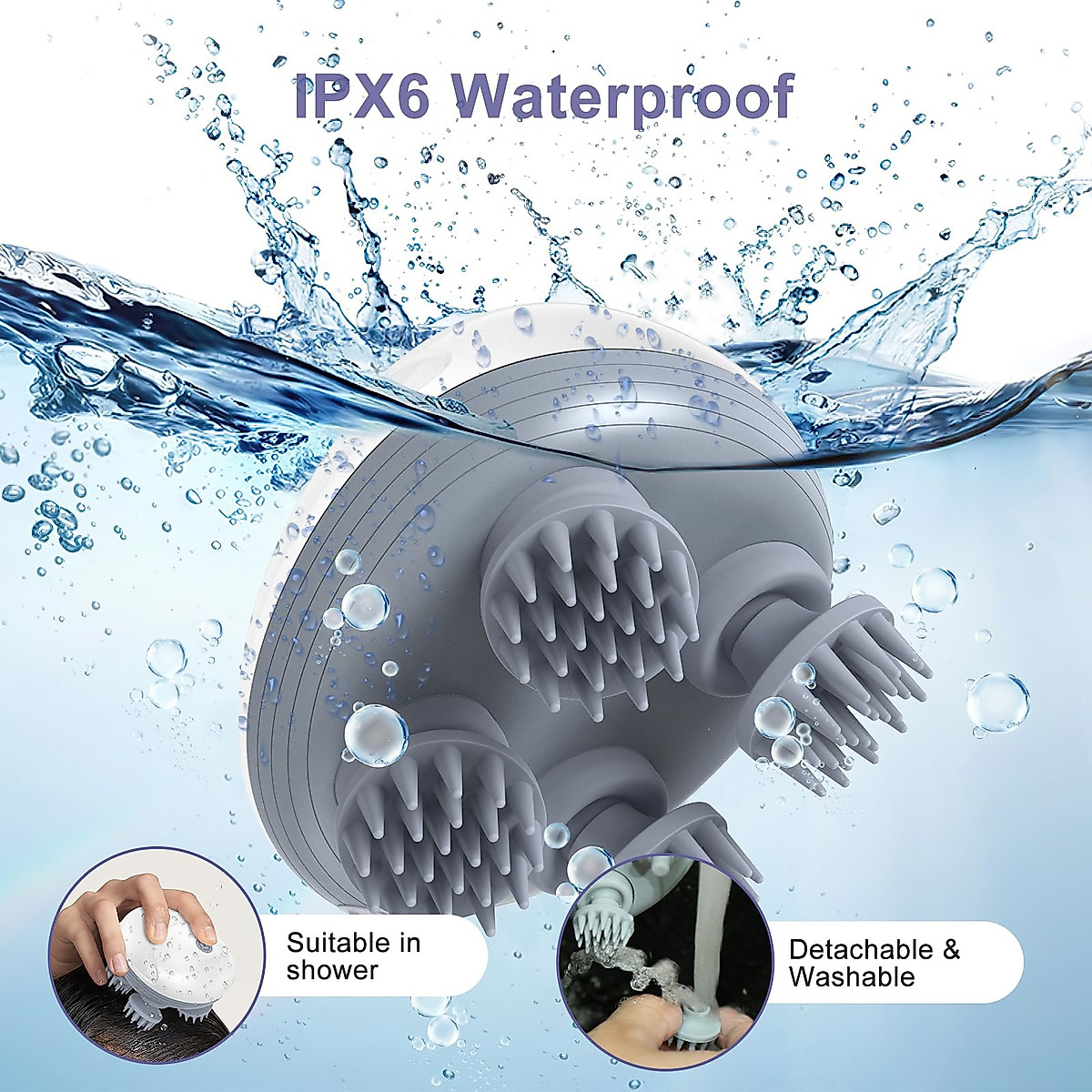 JXTZ Handheld Pet Massager for Dogs and Cats, Portable Electric Cat and Dog Massage Tool with 4 Massage Heads, 3 Speeds, Electric Pet Massager Head and Back Scratcher for Tight Muscles and Stiffness