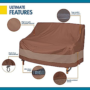 Duck Covers ULV623835 Ultimate 62 in. W Patio Loveseat Cover, x 38" D x 35" H, Mocha Cappuccino, Patio Furniture Covers