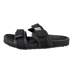 Prada Men's 2X3002 Black Leather Sandals US 8 / EU 7 (41)