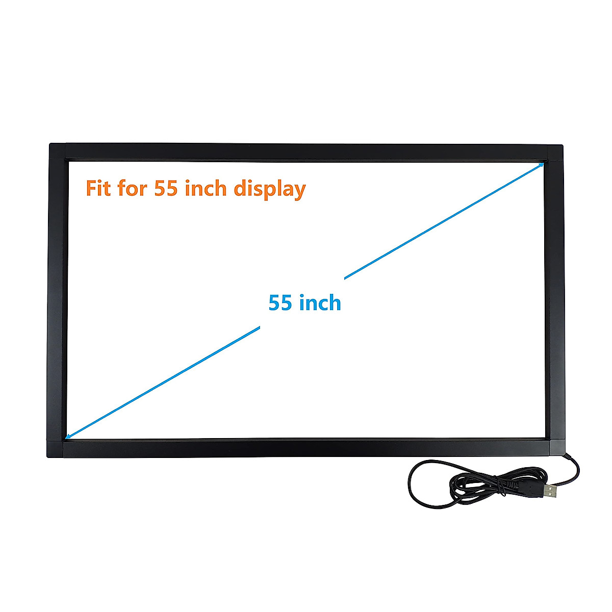 DeYoWo 55 Inch 10 Points Interactive Infrared IR Touch Screen Overlay Frame Free Driver, Design for Touch TV, Touch Monitor, Interactive White Board, Touch Kiosks and Digital Signage