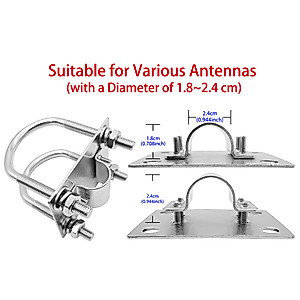1090MHz 978MHz Dual Band ADS-B Antenna N-Type Female Outdoor 5dBi Fiberglass Antennas + 10ft N-Male to SMA-Male Extension Cable