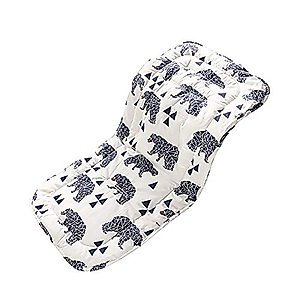 SONARIN Baby Stroller Seat Liner,100% Cotton Universal Seat Cushion Pad for Pushchair,Pram,Stroller,Buggy and Car Seat,Infant Cushion Pad(Elephant)
