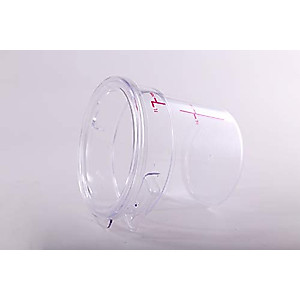 Hakka 1 Qt Commercial Grade Round Food Storage Containers With Lids,Polycarbonate,Clear - Case of 5