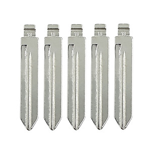 X AUTOHAUX 5 Pcs Metal Car Flip Remote Folding Key Blank Blade Replacement Uncut Silver Tone for Ford for Mercury