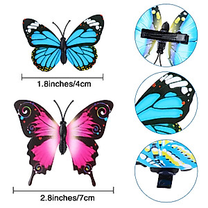 Boao 36 Pieces Butterfly Hair Clips Baby Girl Toddler Halloween Butterfly Clips Colorful Butterfly Barrettes 3D Wedding Hair Clips for Bridal Women Party Favors (Style 3)