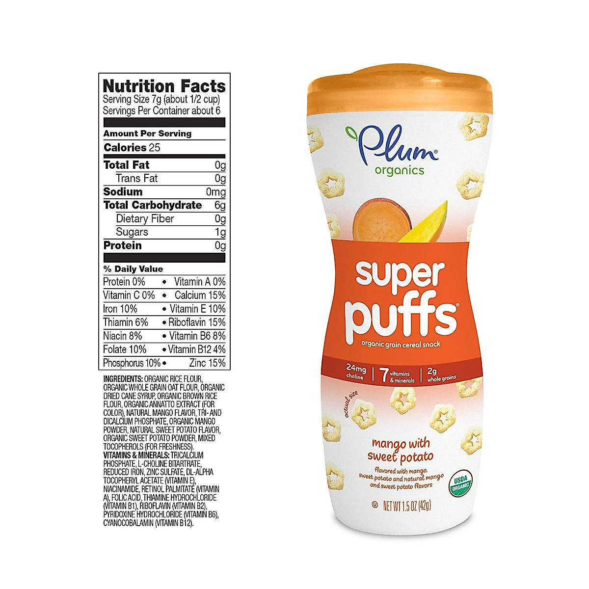 Plum Organics Super Puffs Variety Pack, 1.5 Ounce (Pack of 8)