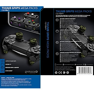 Gioteck TGMP - Thumb Grips for PS4 - Megapack Protection/Caps/Caps for Joystick PlayStation 4 - Non-Slip - Aid to Sight - PS4 Controller Protector (Pack of 4)