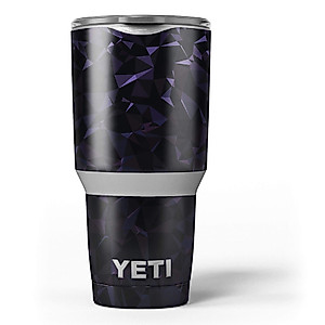 Design Skinz Dark Blue Geometric V21 - Skin Decal Vinyl Wrap Kit Compatible with The Yeti Rambler Cooler Tumbler Cups