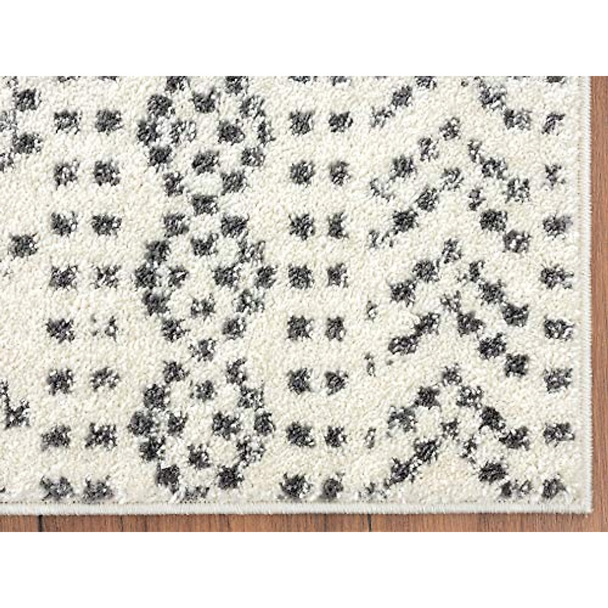 Abani Rustic Grey & Ivory Classic Area Rug, Moroccan Design Medallion Symmetrical 6' x 9' Living Room Carpet Rugs