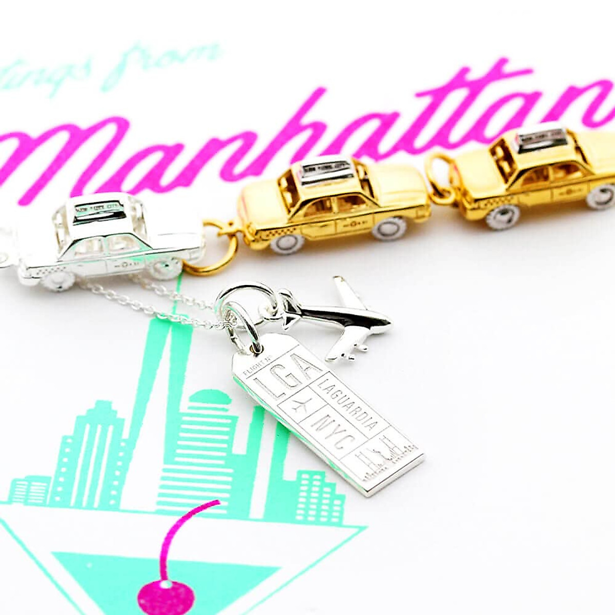 Jet Set Candy Sterling Silver Mini Airplane Travel Charm