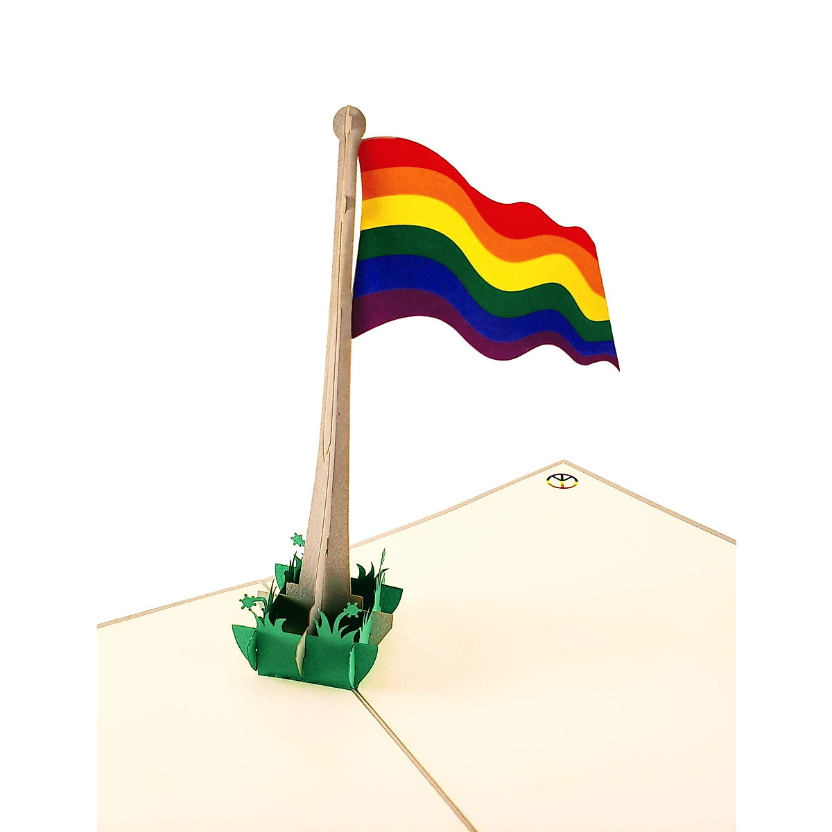 iGifts And Cards Awesome Pride Rainbow Flag 3D Pop Up Greeting Card – Gay Gift For Husband, Lesbian Present For Wife, Support For LGBTQIA Month, Unique LGBT Birthday Celebration, 6"X8"