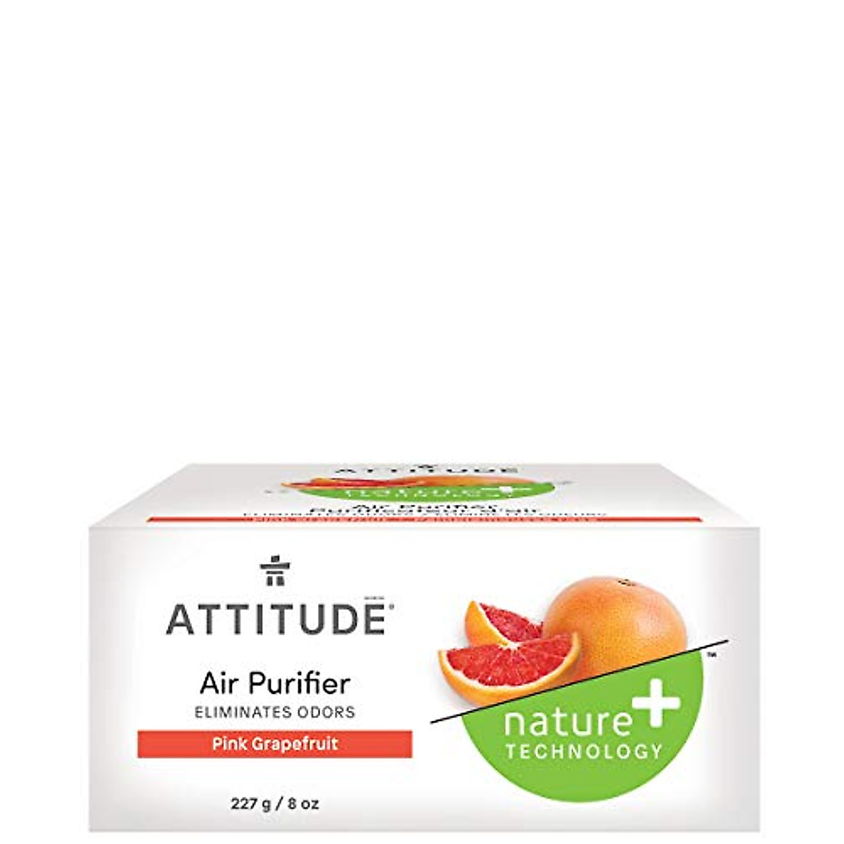 ATTITUDE Natural Air Purifier with Activated Carbon Filter, Hypoallergenic, Pink Grapefruit, 8 Oz, 15226