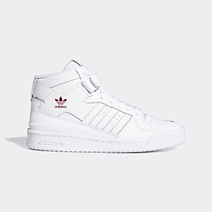 adidas Originals Women's Forum Mid Sneaker, White/White/White, 9