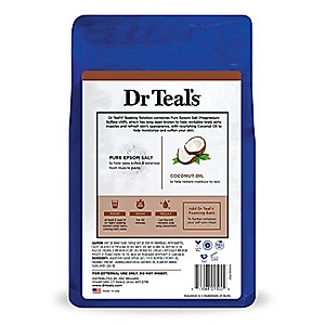 Dr Teal's Salt Soak with Pure Epsom Salt, Nourish & Protect with Coconut Oil, 3 lbs