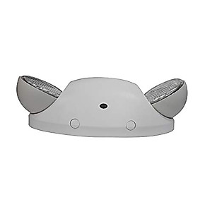 LIT-PaTH LED Emergency Exit Lighting Fixtures with 2 LED Bug Eye Heads and Back Up Batteries- US Standard Emergency Light, UL 924 and CEC Qualified, 120-277 Voltage, White, 1-Pack