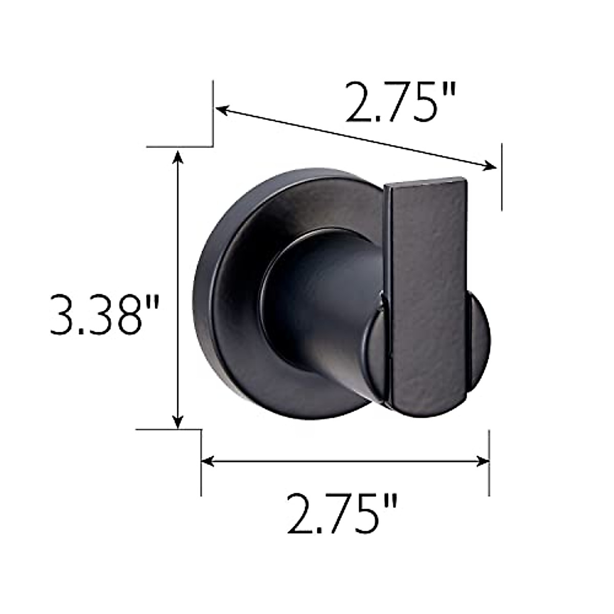 Design House 582676 Eastport Contemporary Robe Hook for Bathroom Bedroom Closet or Kitchen Matte Black