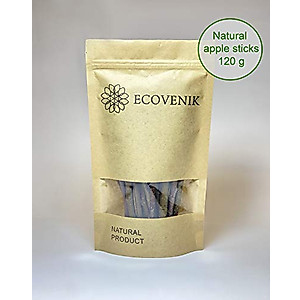 Apple Sticks 120 Gram Rabbit & Hamster Chew Toys - 100% Natural & Organic Chinchilla Food, Treats for Guinea Pig, Squirrels, Parrots & Other Small Animals (Made in Ukraine)