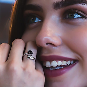 Stone Armory University of Mississippi Ole Miss Jewelry - Ole Miss Stainless Steel Ring - Hypoallergenic and Adjustable Sizes 5-12 - Ole Miss Gifts for Women