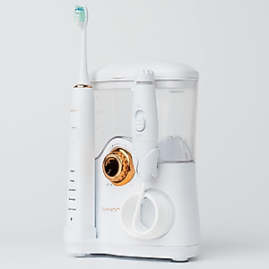 Denfinity Electric Toothbrush with Water Flosser Combo White Multifunction Sonic Irrigator