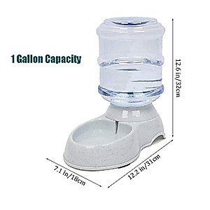 YNC Cat Dog Water Dispenser,1 Gallon Gravity Automatic Pet Waterer, Practical Dog Water Bowl Dispenser for Cat, Small Dog and Other Small Pets