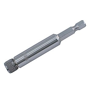 Wiha 71493 1/4-Inch by 76mm Screw On Cap Bit Holder with Rubber O-Ring Retainer, Stainless Steel