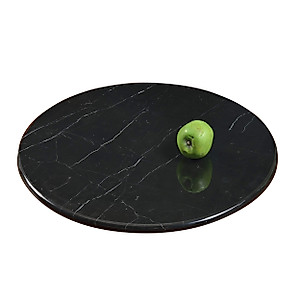 MILAN Bryanna Lazy Susan, 24", Black Marble