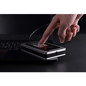 DataLocker 1TB SSD External Hard Drive for Mac, Windows, & Linux - Portable SSD Hard Drive with Password Protected Hardware Encrypted SSD, Touchscreen, TAA Compliant, & IP64 Dust/Water, USB-C/USB-A