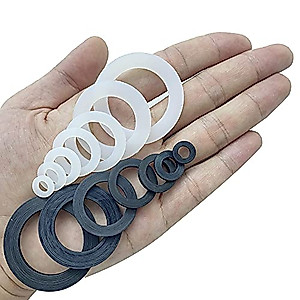 TWCC 256 Pcs Assorted Flat Rubber Washers Plumbing Large Gasket Assortment Kit Hose Gasket Set,for Garden Hose Adapter Water Tank Pipe Splitter Shower Head Water Meter Coupling Washers Repair