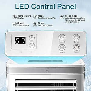 Kismile Portable Air Conditioners 8,000 BTU,Cooling, Dehumidifier & Fan 3-in-1,Air Conditioner Portable with Remote Control, Quiet AC Unit for Room/Office