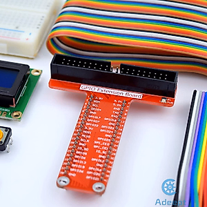 Adeept Starter Kit Compatible with Raspberry Pi 4 3, 2 Model B B+ LCD1602 Servo Motor C and Python Code, Beginner Starter Kit with User Manual Guidebook