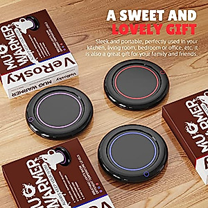 Coffee Mug Warmer, Candle Wax Warmer Plate with Gravity Sensor&3 Temperatures&8H Auto Shut Off, Coffee Mug Warmer for Desk with Night Light, Smart Coffee Cup Warmer for Beverage, Milk, Tea and Cocoa