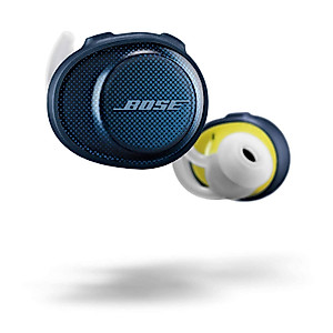 BOSE SoundSport Free Truly Wireless Sport Headphones - Midnight Blue/Citron (Renewed)
