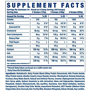 Ronnie Coleman Signature Series King Mass XL Mass Gainer Protein Powder, Weight and Muscle Gainer, 60g Protein, 180g Carbohydrates, 1,000+ Calories/ Serving, Creatine and Glutamine, Chocolate, 15 lbs